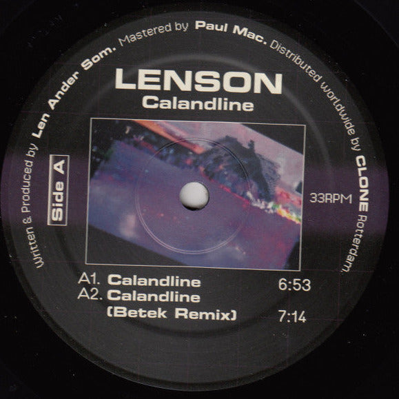 Lenson – Calandline - 12" - Rotterdam Electronix – RET008 – ALL DAY RECORDS